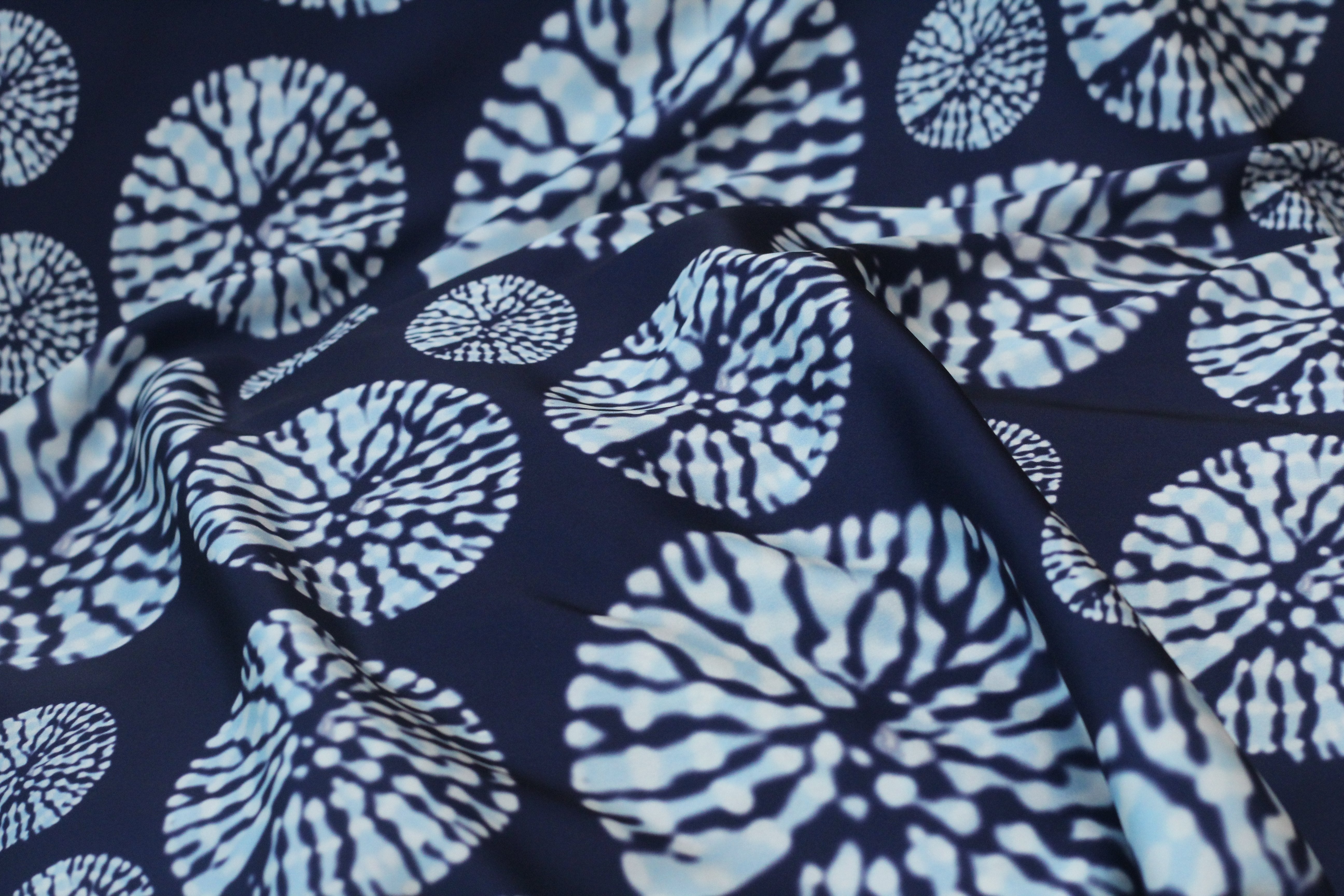 Indigo Adire Snail Print | TGF Textile | The Garment Factory